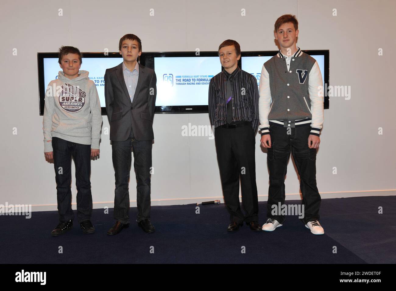 Mercedes F1 driver George Russell seen here in his early karting career ...