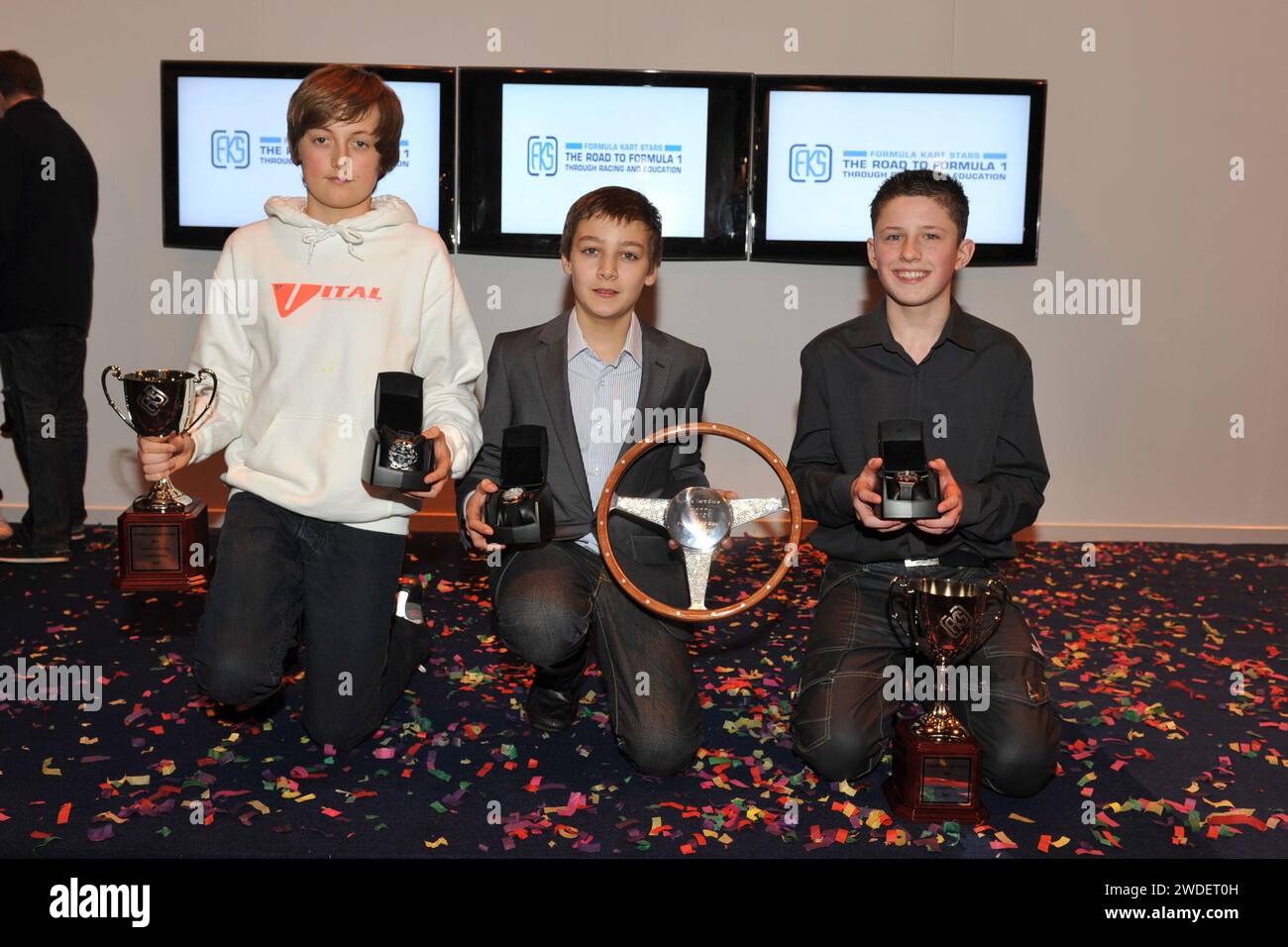 Mercedes F1 driver George Russell seen here in his early karting career ...