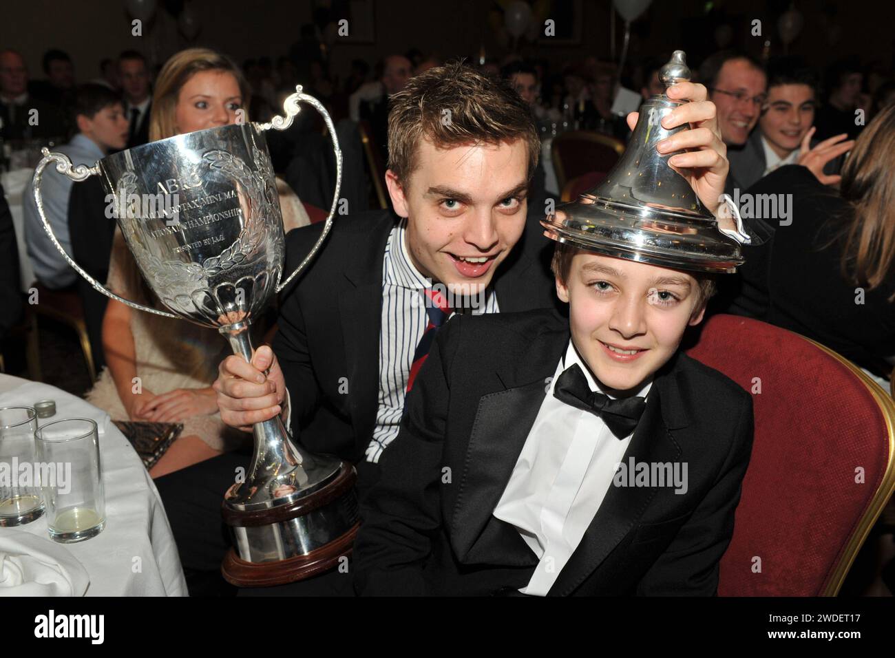 Mercedes F1 driver George Russell seen here in his early karting career ...