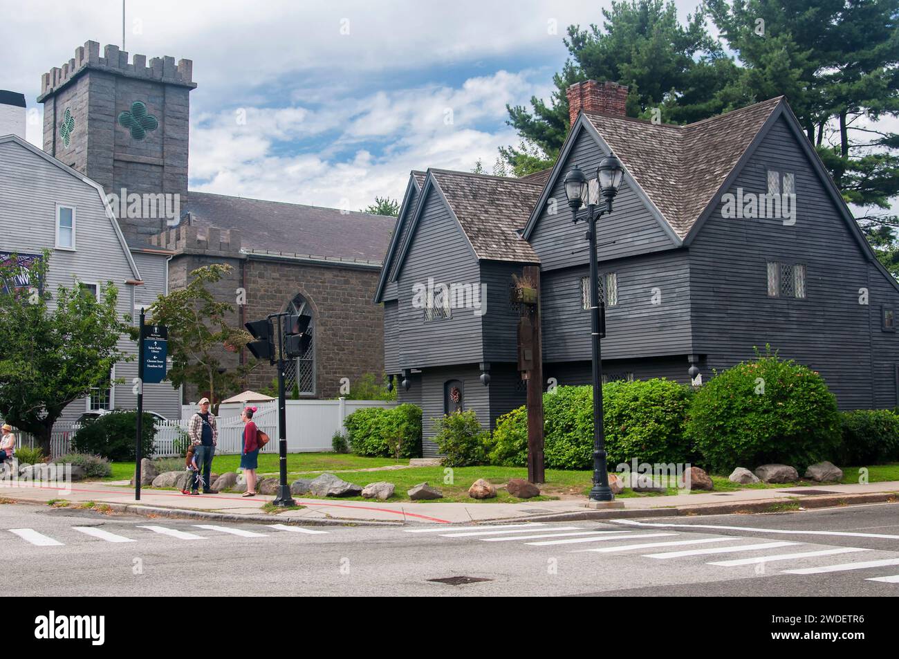 Salem, Massachusetts. August 23, 2019. The historic landmarks First ...