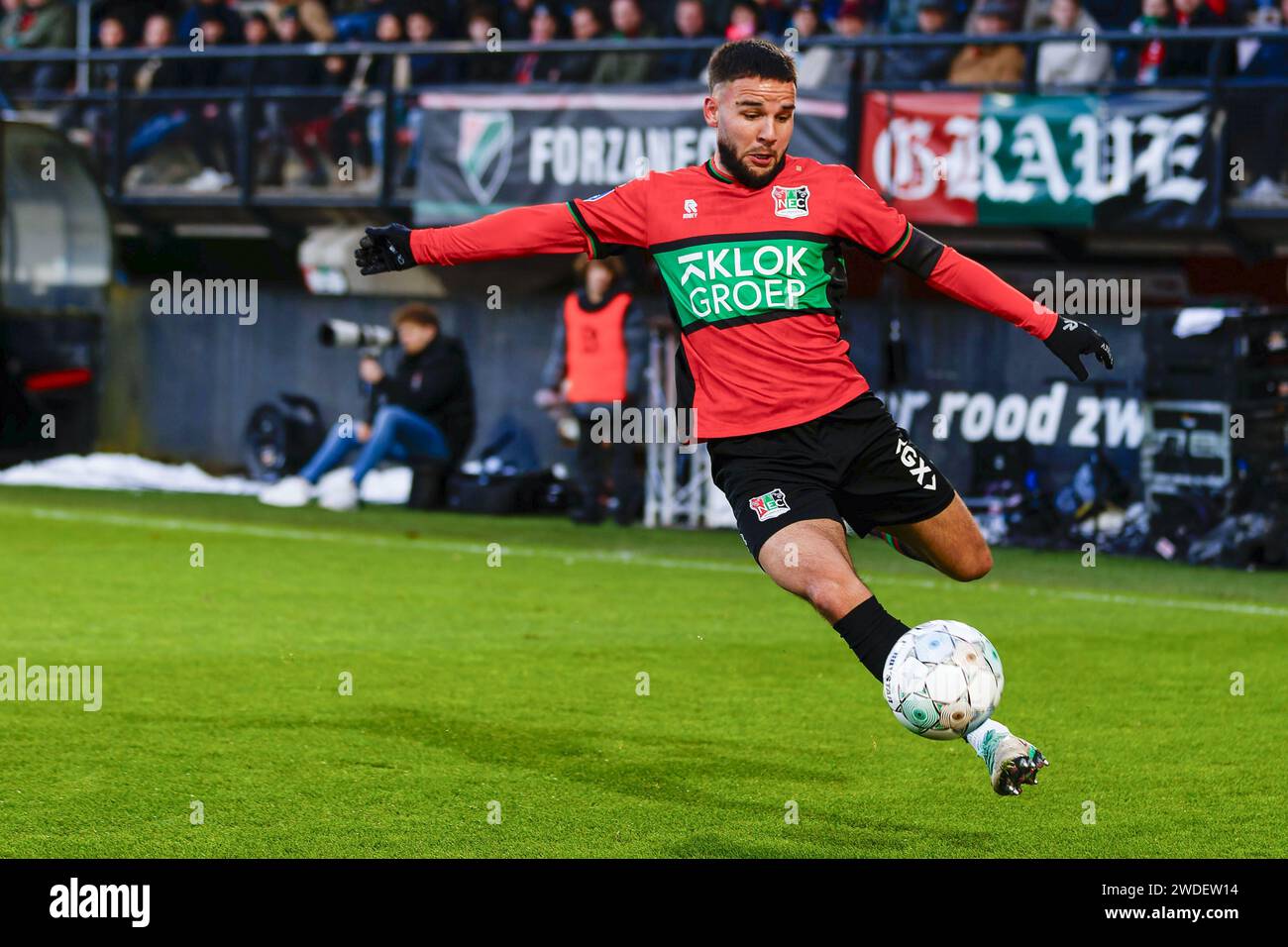 Nijmegen, Nederland. 20th Jan, 2024. NIJMEGEN, 20-01-2024, Goffertstadion, Stadium of NEC, Dutch ...