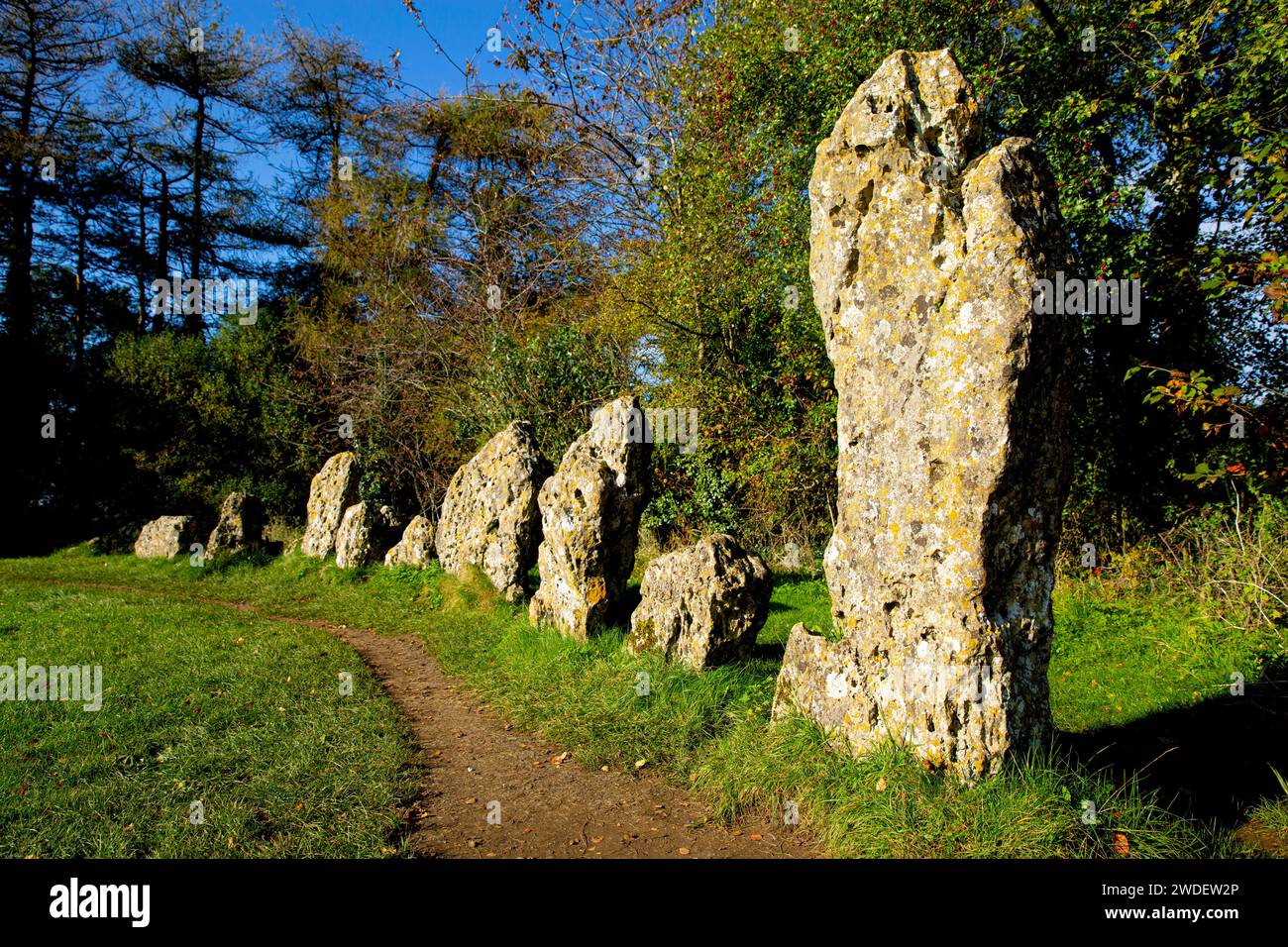 The Kings Men stone circle, Rollright Stones megalithic monument, at ...