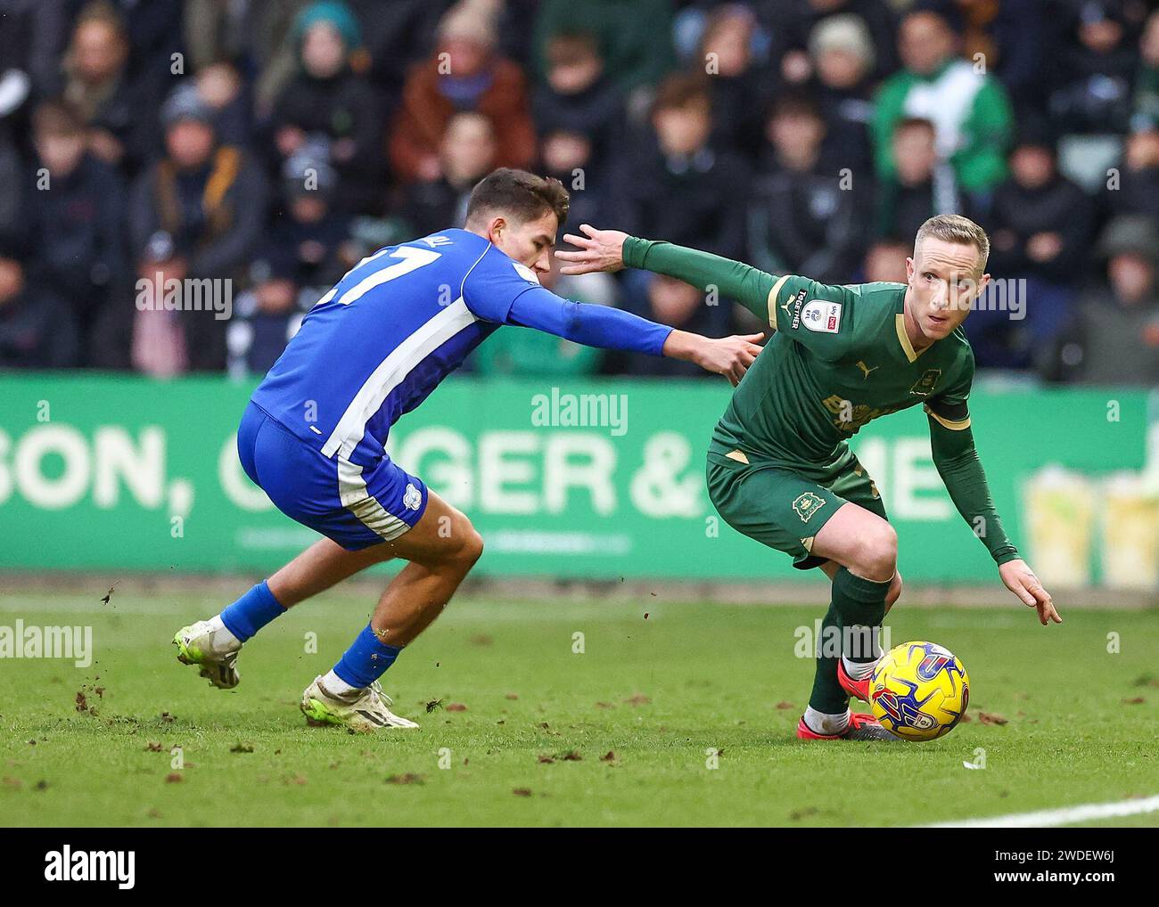 Adam Forshaw of Plymouth Argyle in action during the Sky Bet ...