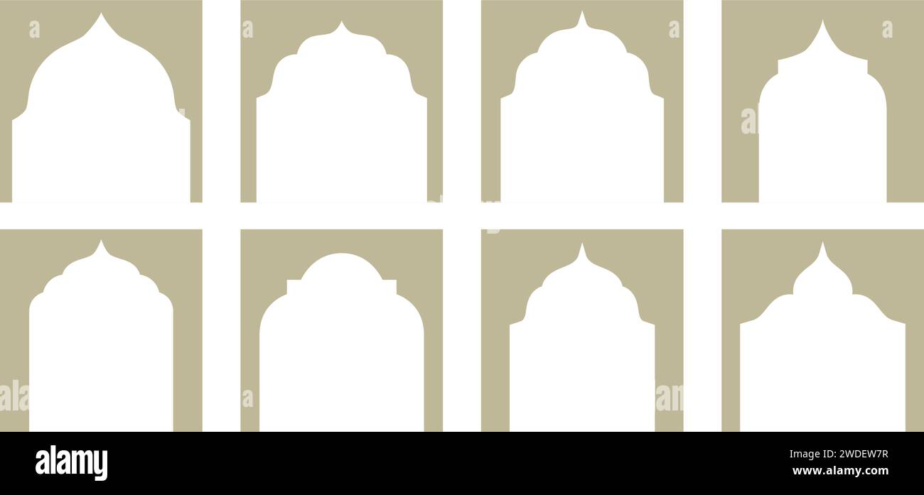 Elegant Islamic Windows and Arches with a Modern Boho Design. Aesthetic ...