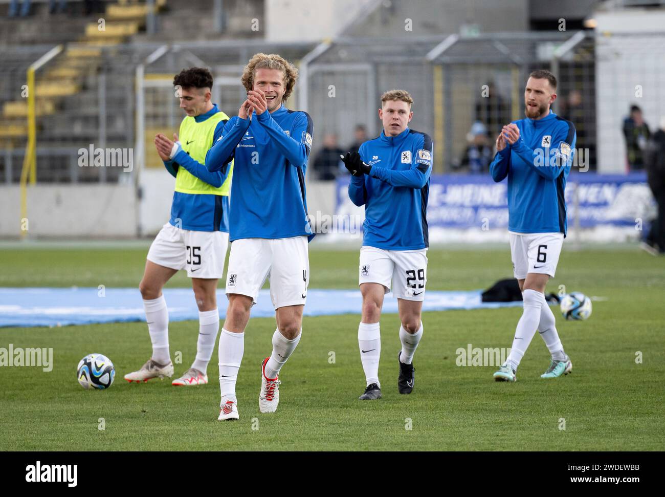 Muenchen, Deutschland. 20th Jan, 2024. Jesper Verlaat (TSV 1860 Muenchen, #4), Kilian Ludewig ...