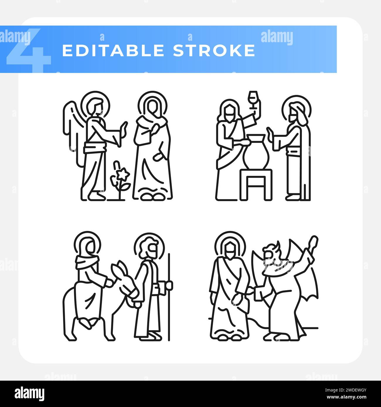 Catholic figures Stock Vector Images - Alamy