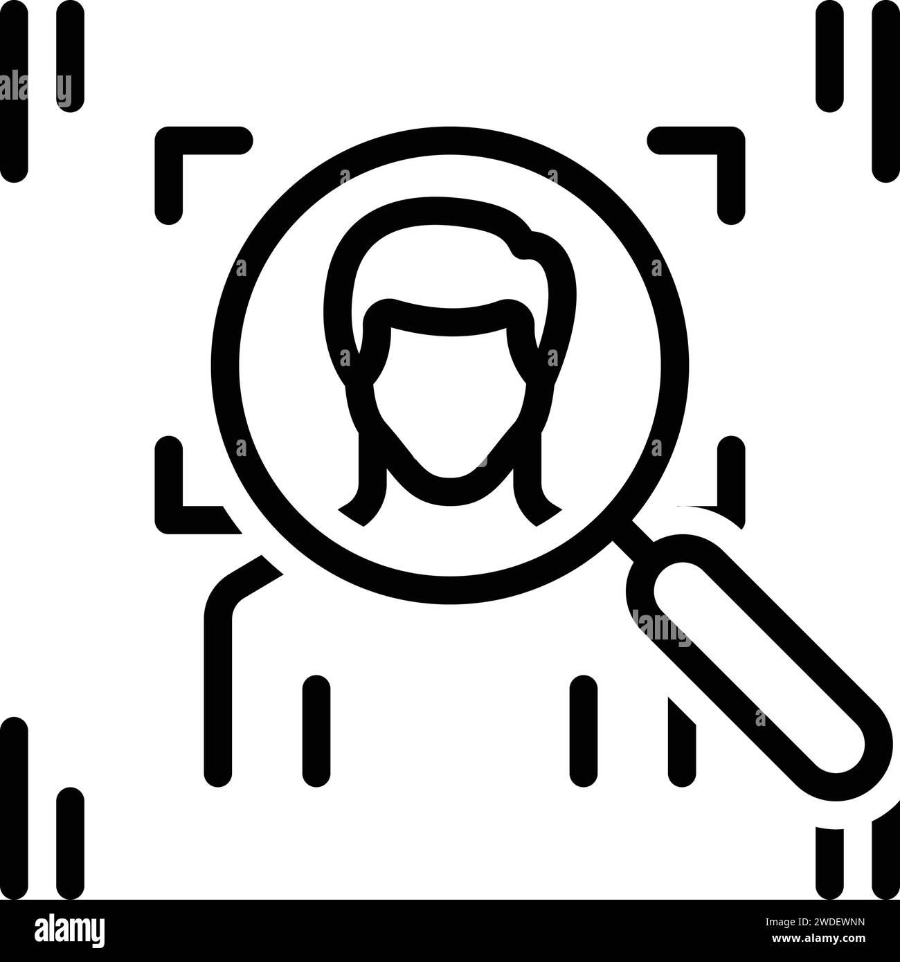 Face scanning biometric identification Black and White Stock Photos ...