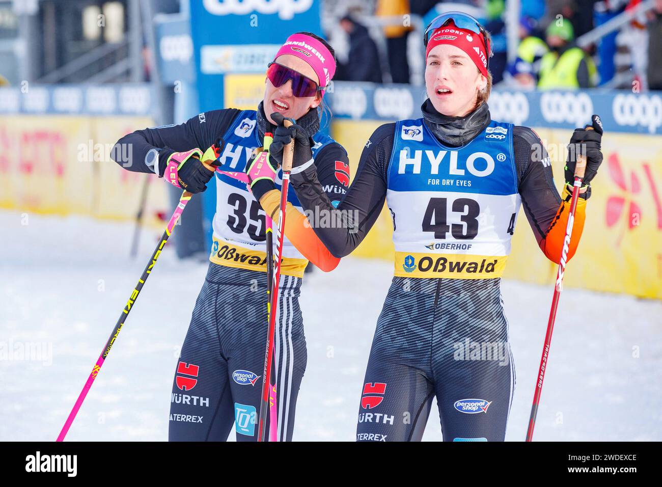 Oberhof, Deutschland. 20th Jan, 2024. von links: Sofie Krehl (GER, Deutschland), Verena Veit ...