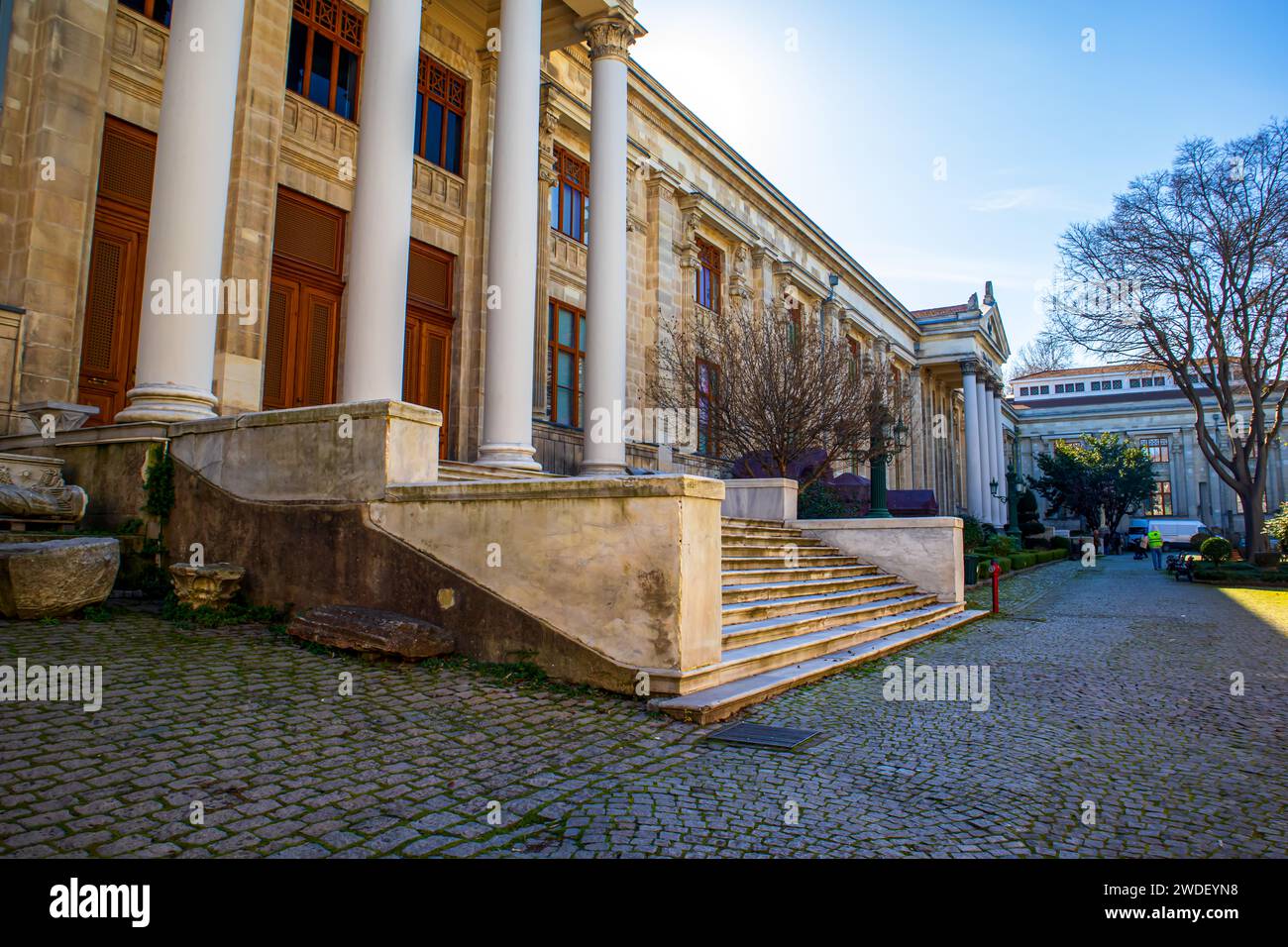 The Istanbul Archaeology Museum main building facades and garden ...