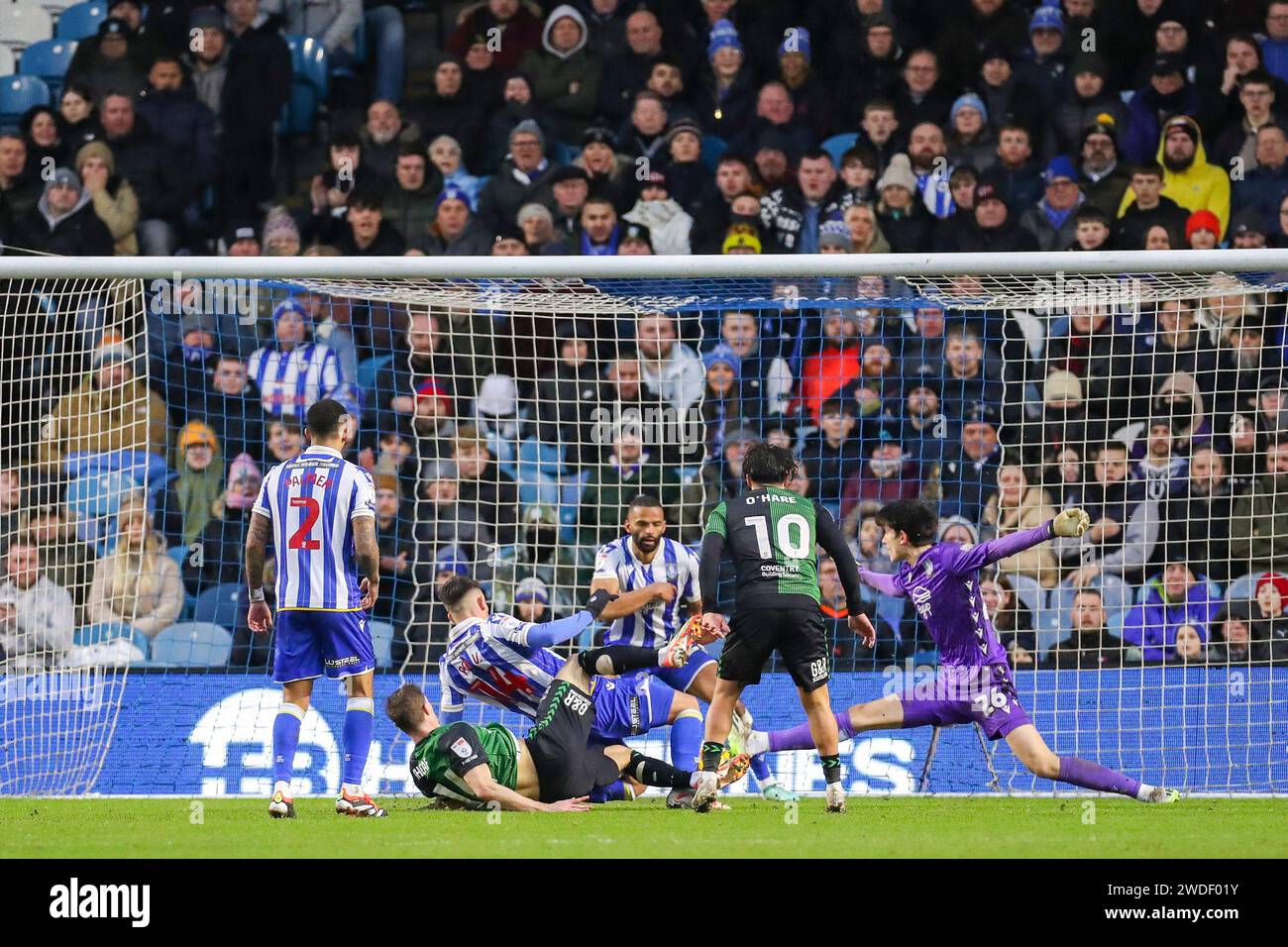 Sheffield, UK. 20th Jan, 2024. Coventry City midfielder Ben Sheaf (14 ...