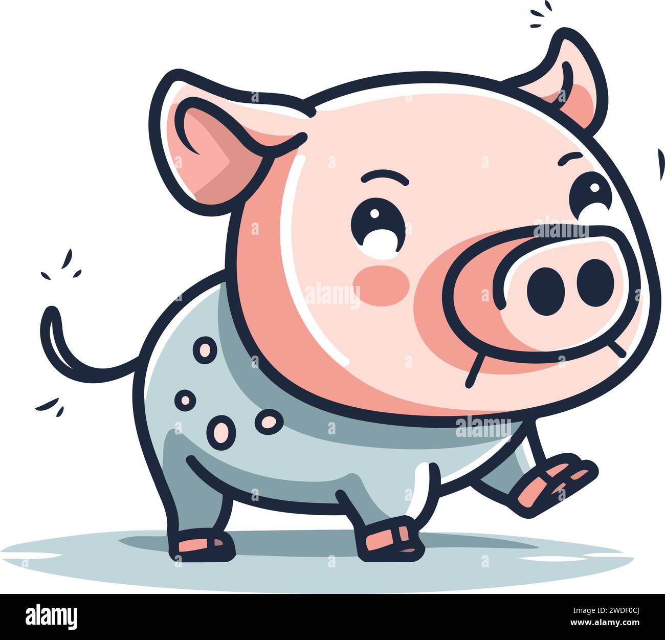 Running pig illustration hi-res stock photography and images - Alamy