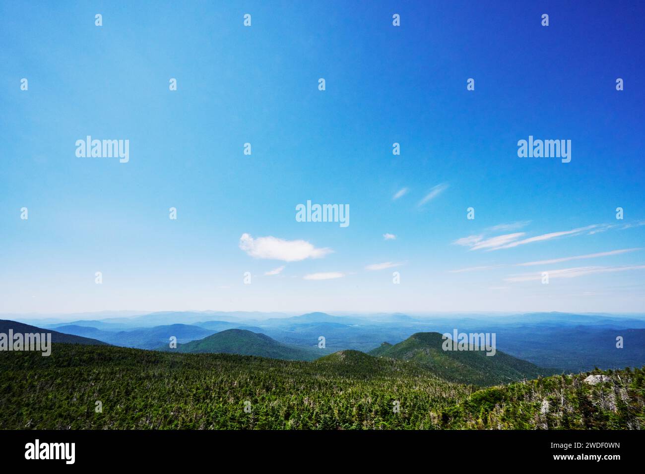 View of the Adirondack Mountains from the Santanoni mountain range, New ...