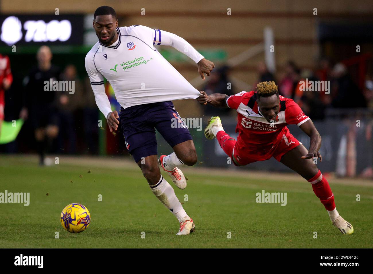 Leyton Orient’s Daniel Agyei (right) with Bolton's Ricardo Almeida ...