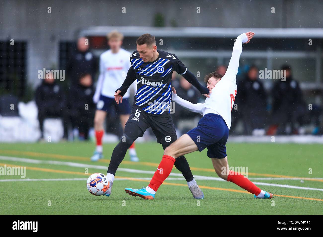 Copenhagen, Denmark. 19th, January 2024. Sven Köhler (6) of Odense BK ...