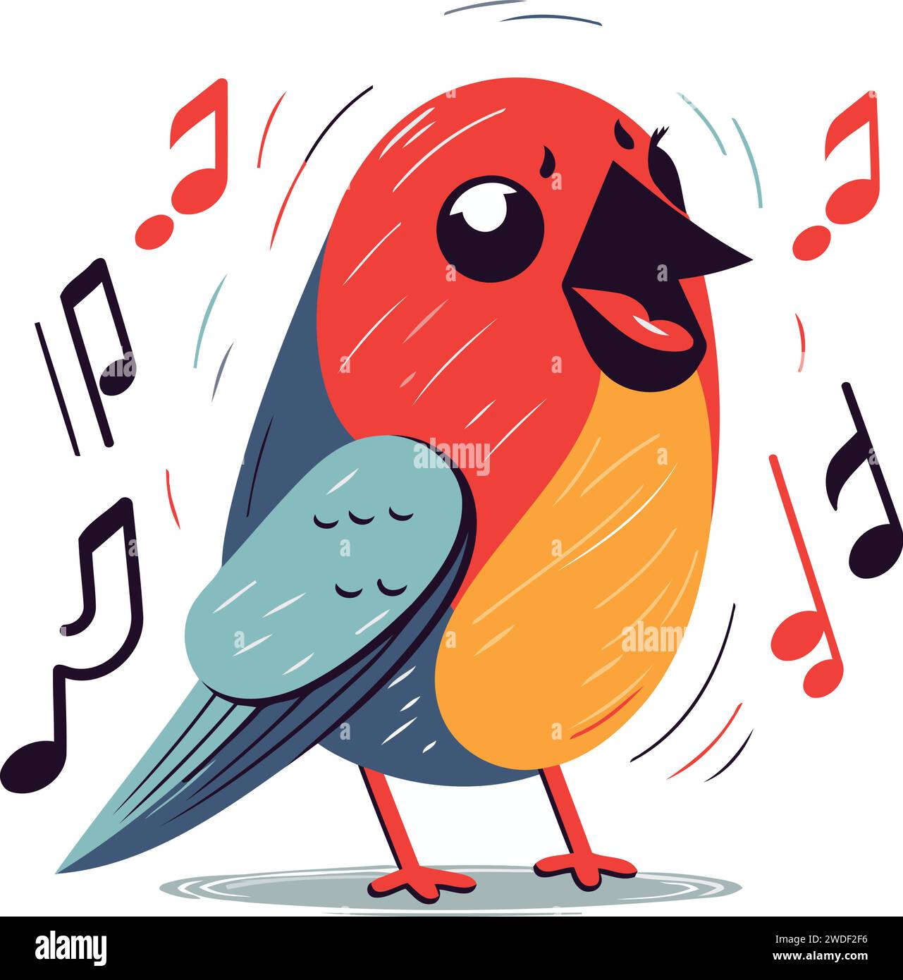 Songbird singing white background Cut Out Stock Images & Pictures - Alamy