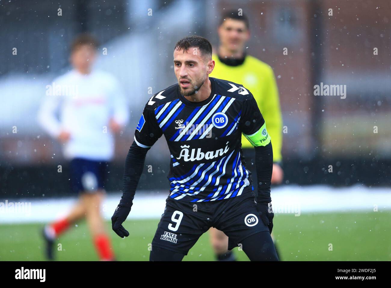 Copenhagen, Denmark. 19th, January 2024. Bashkim Kadrii (9) of Odense ...
