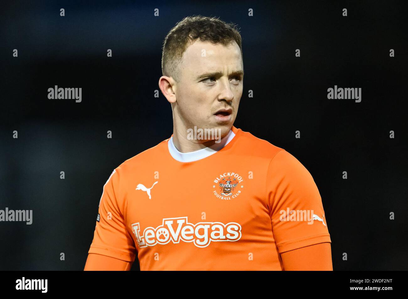 Shayne Lavery of Blackpool during the Sky Bet League 1 match Bristol ...