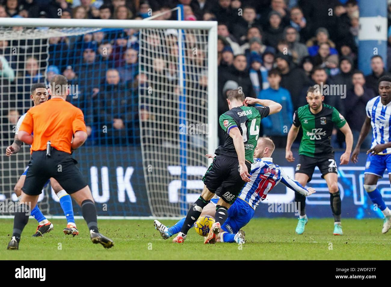 Sheffield, UK. 20th Jan, 2024. Coventry City midfielder Ben Sheaf (14 ...