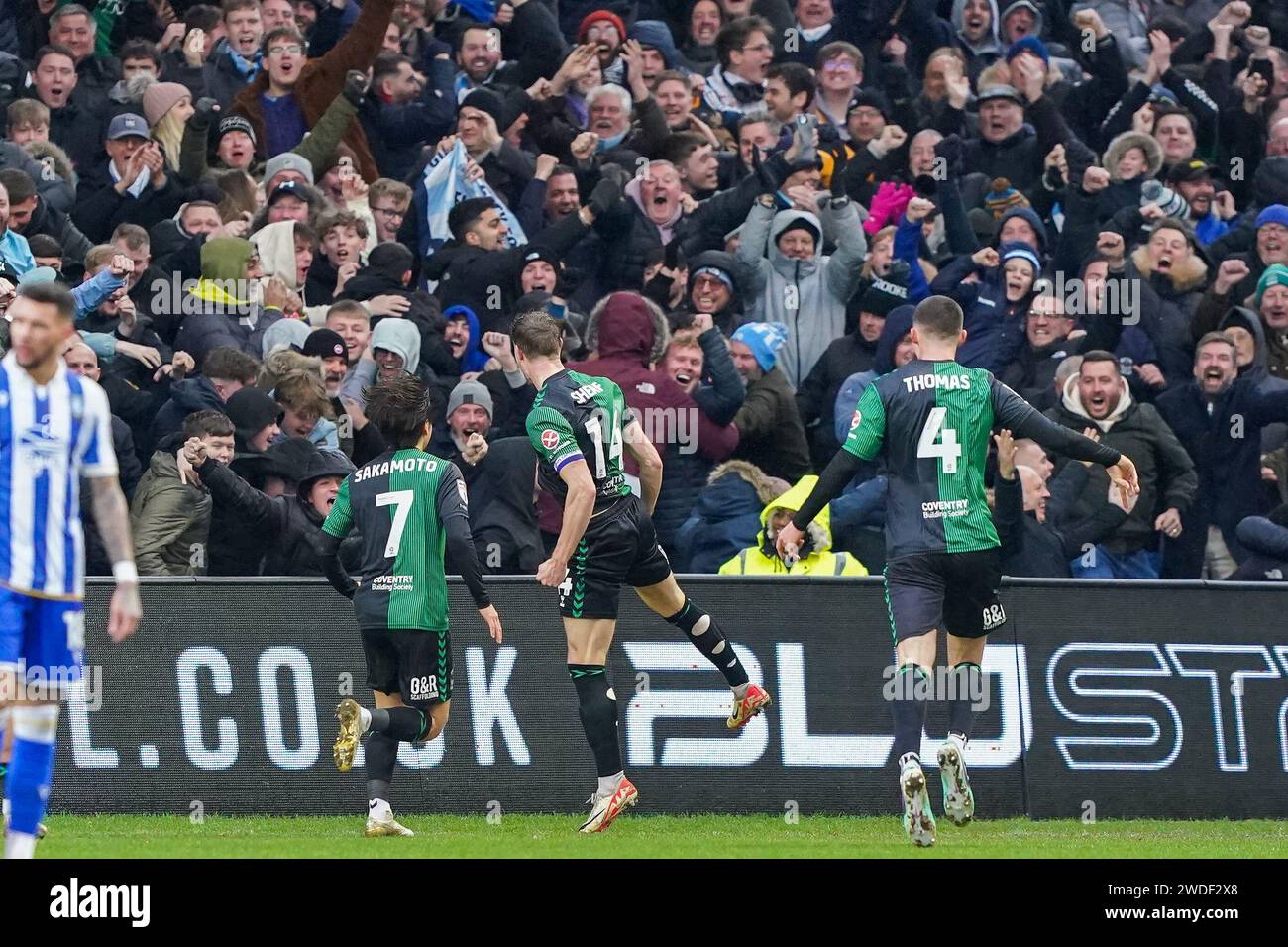 Sheffield, UK. 20th Jan, 2024. Coventry City midfielder Ben Sheaf (14 ...