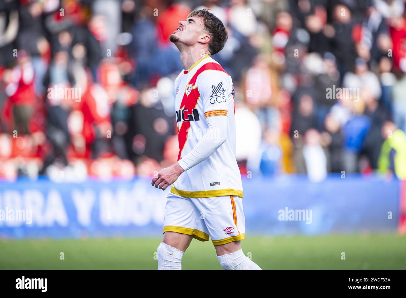 Madrid, Spain. 20th Jan, 2024. Pep Chavarria of Rayo Vallecano seen leaving the field at the end ...