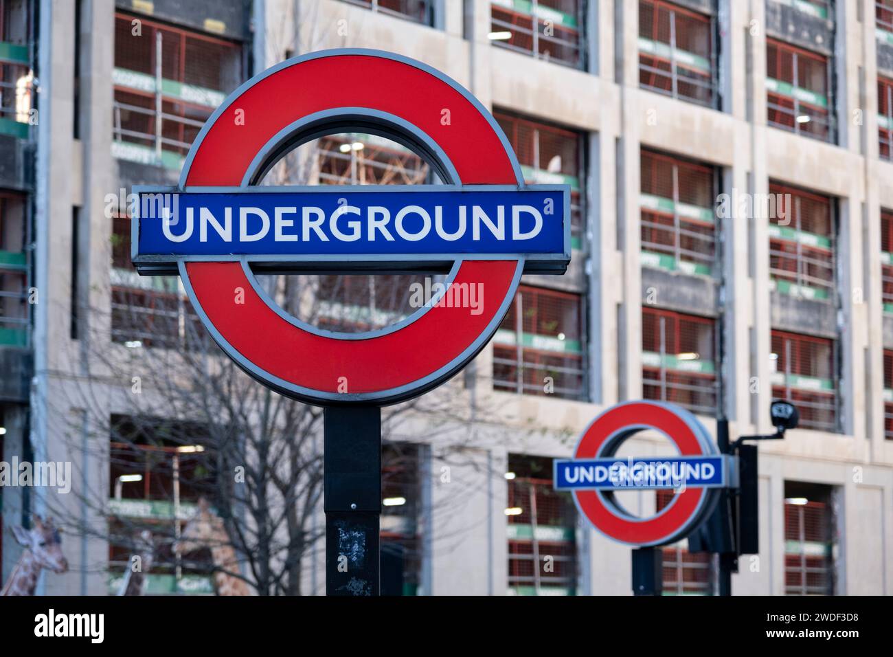 London Underground roundel sign at St Pauls station on 18th January ...