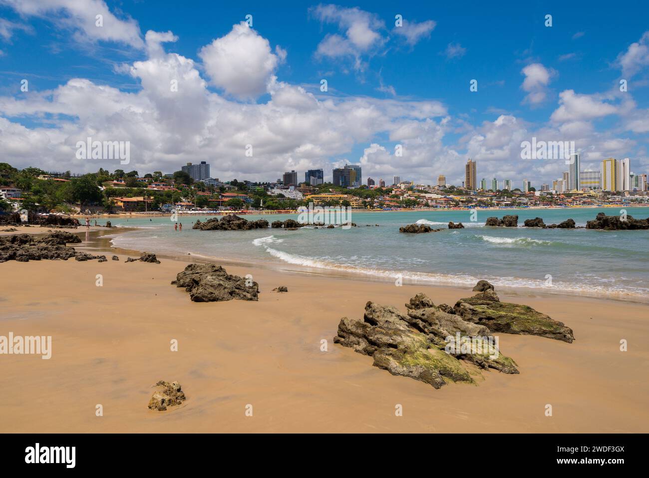 Low Tide at Ponta Negra Beach in Natal City, Brazil Stock Photo - Alamy
