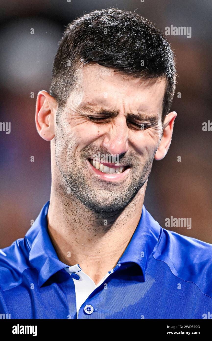 Novak Djokovic of Serbia during the Australian Open AO 2024 Grand Slam ...