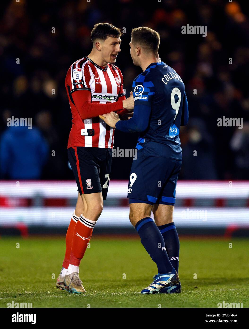 Tempers fray between Lincoln City's Joseph Taylor and Derby County's ...