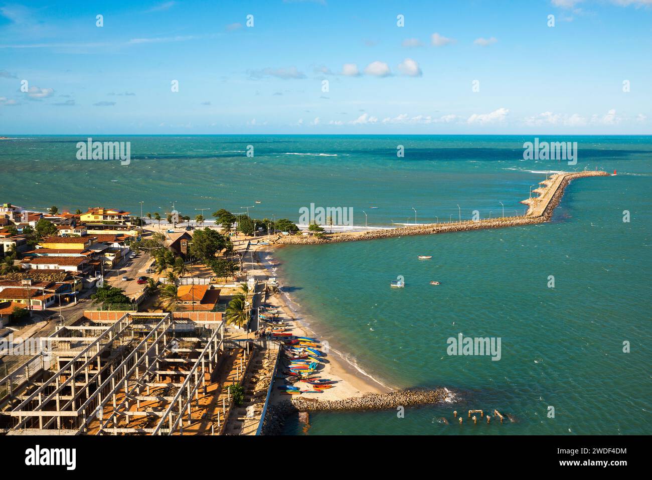 Aerial View of Redinha Beach and Coast of Natal City, Brazil Stock ...