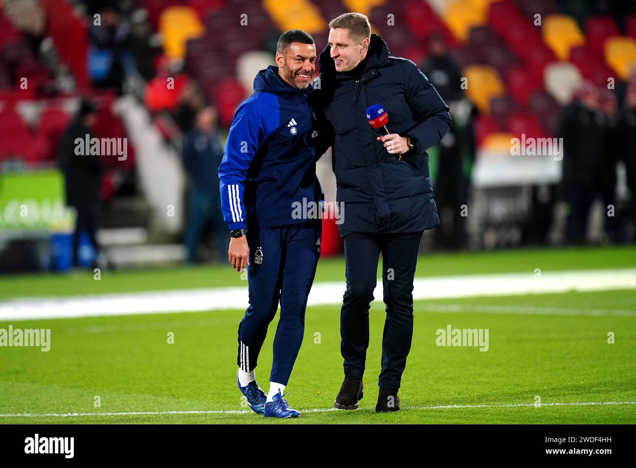 Nottingham Forest first team coach Steven Reid (left) and former player ...