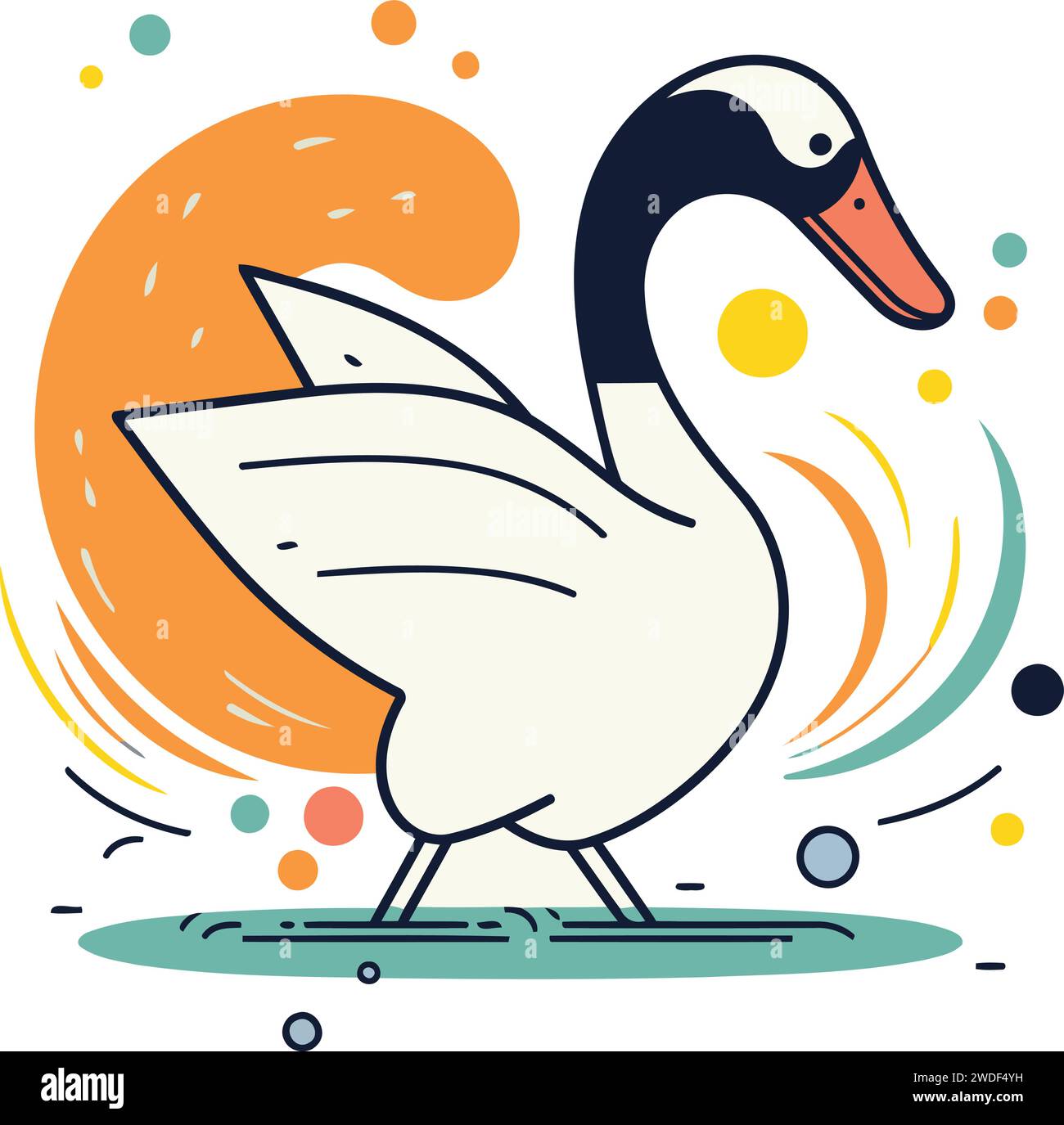 Goose web Stock Vector Images - Alamy