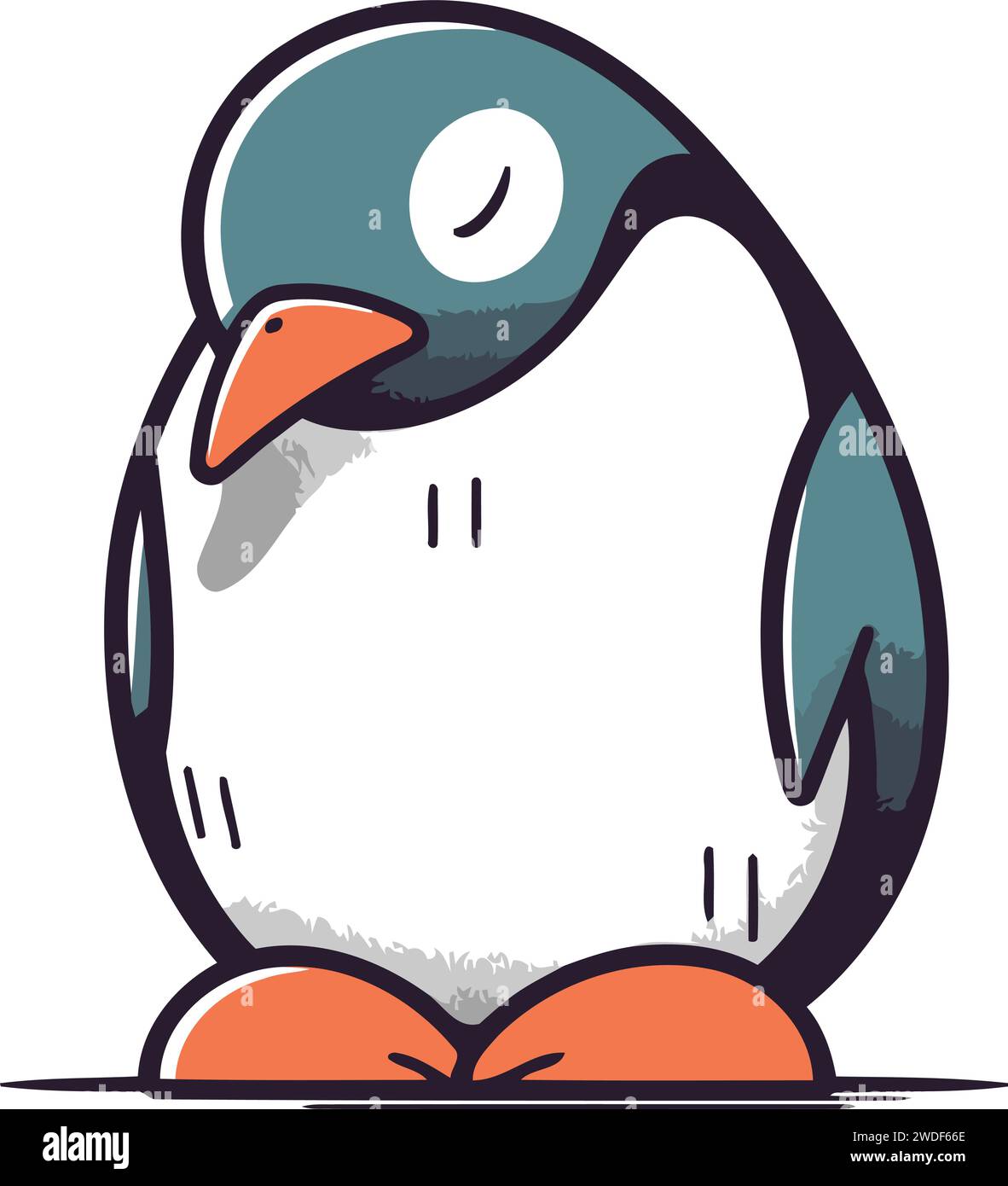 Penguin doodle hi-res stock photography and images - Alamy