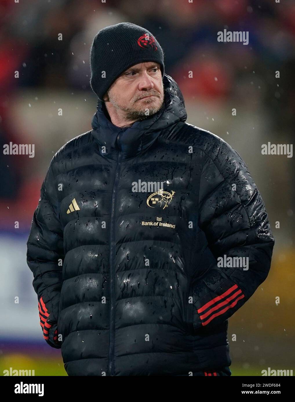 Munster head coach Graham Rowntree during the warm up before the ...