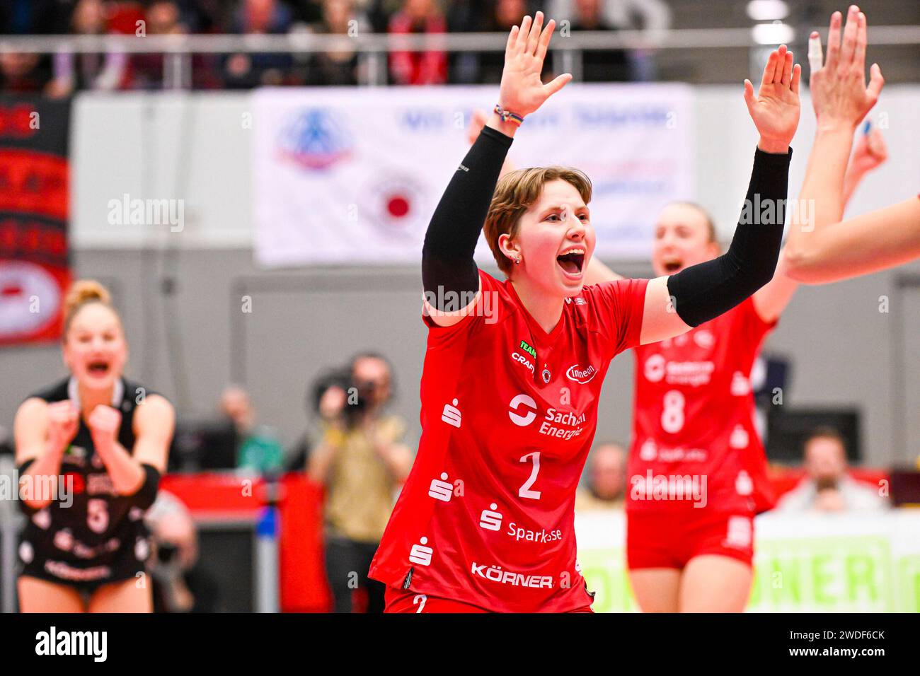 Dresden, Deutschland. 20th Jan, 2024. Larissa Winter (Dresdner SC, #2 ...