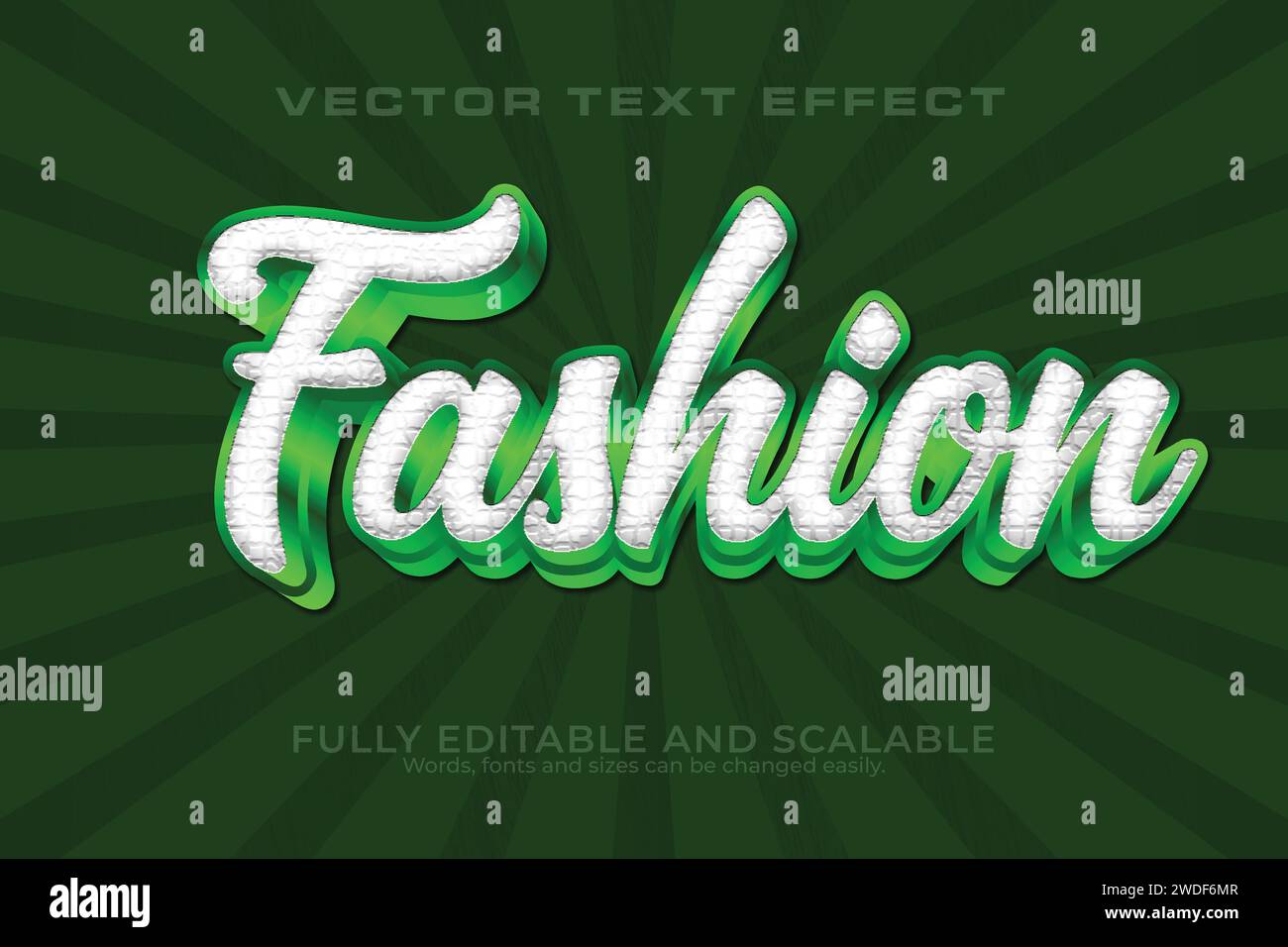 Fashion 3D Text Effect 100 Editable EPS File Word And Font Can be ...