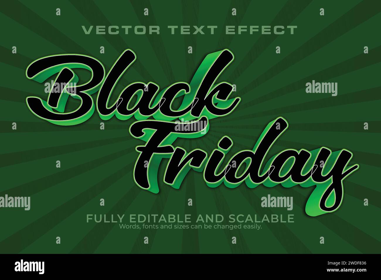 Black Friday 3D Text Effect 100 Editable EPS File Word And Font Can be ...