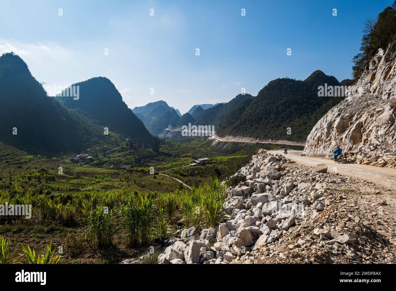 Ha Giang landscape in Northern Vietnam. Popular Ha Giang Loop tour ...