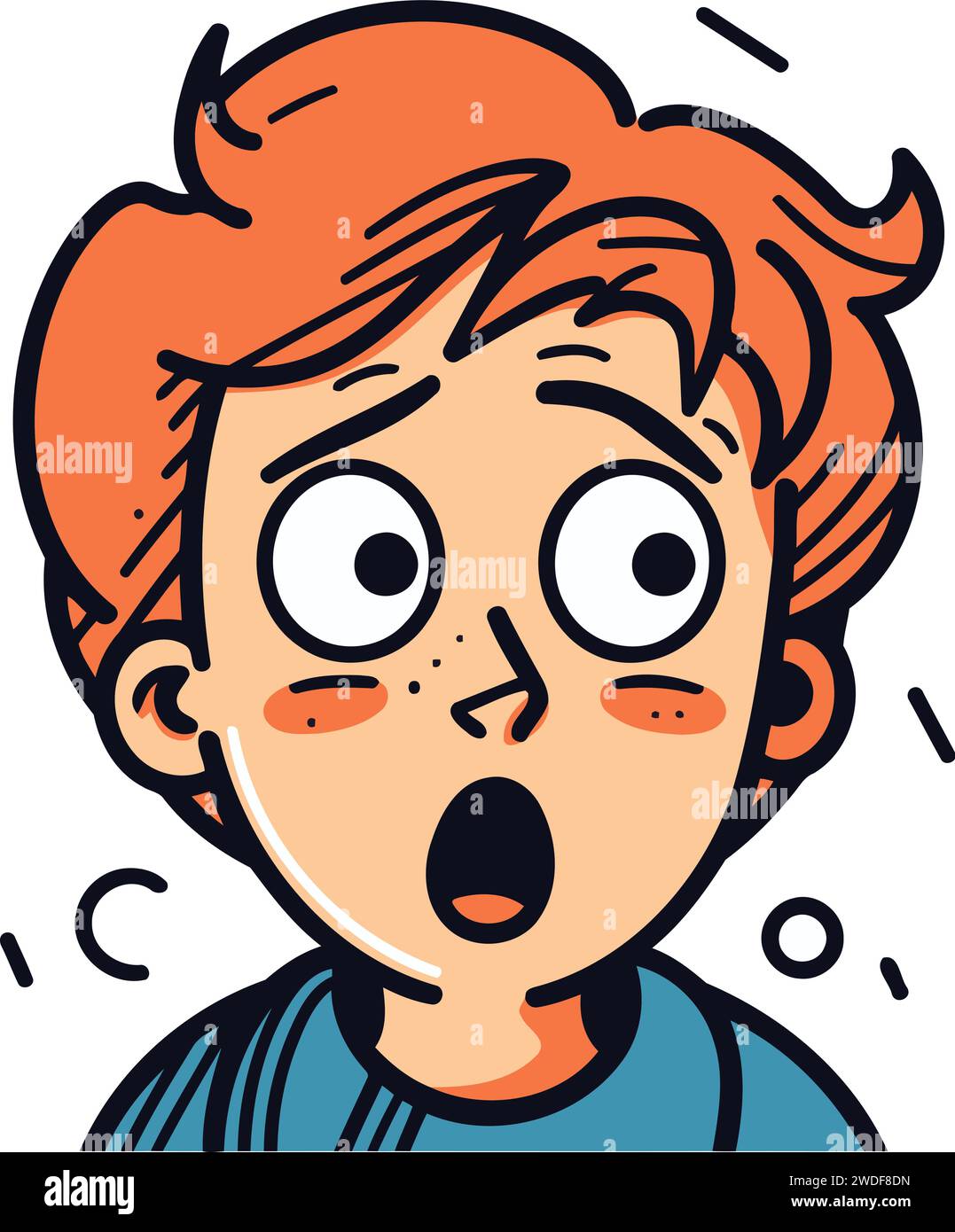 Man surprised face outline vector Stock Vector Images - Alamy
