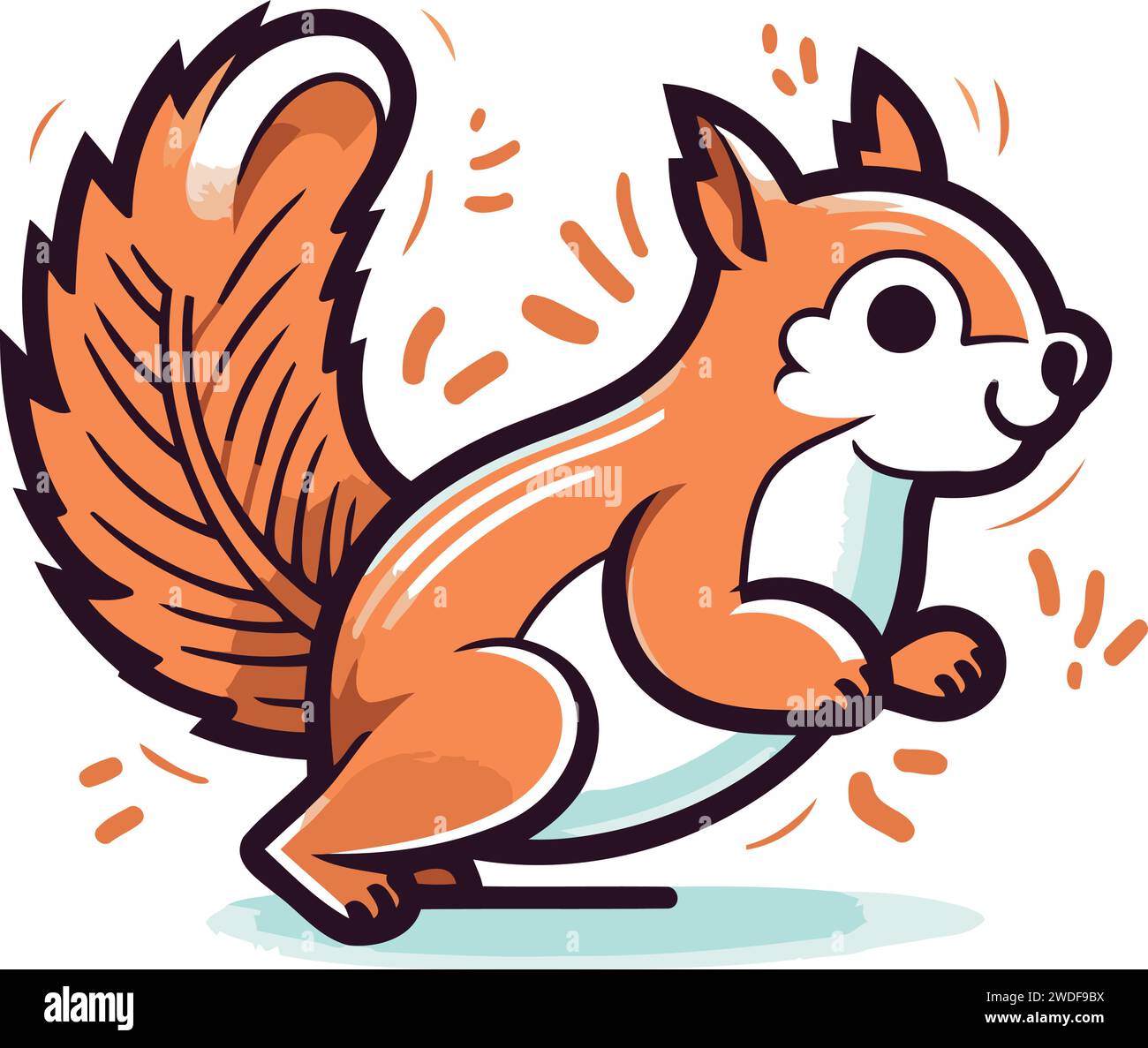 Squirrel running cartoon hi-res stock photography and images - Alamy