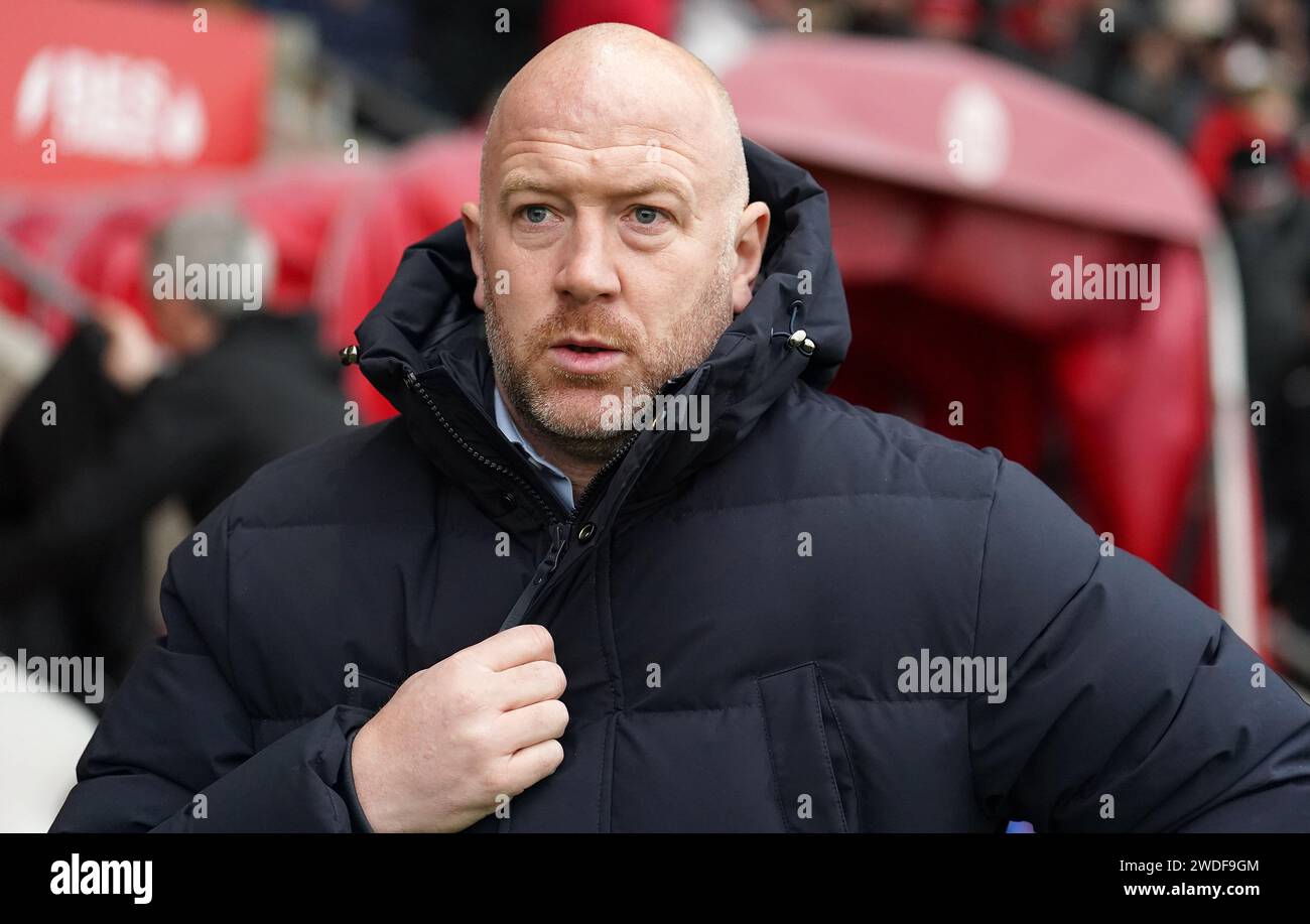 Fleetwood Town manager Charlie Adam before the match against Portsmouth ...