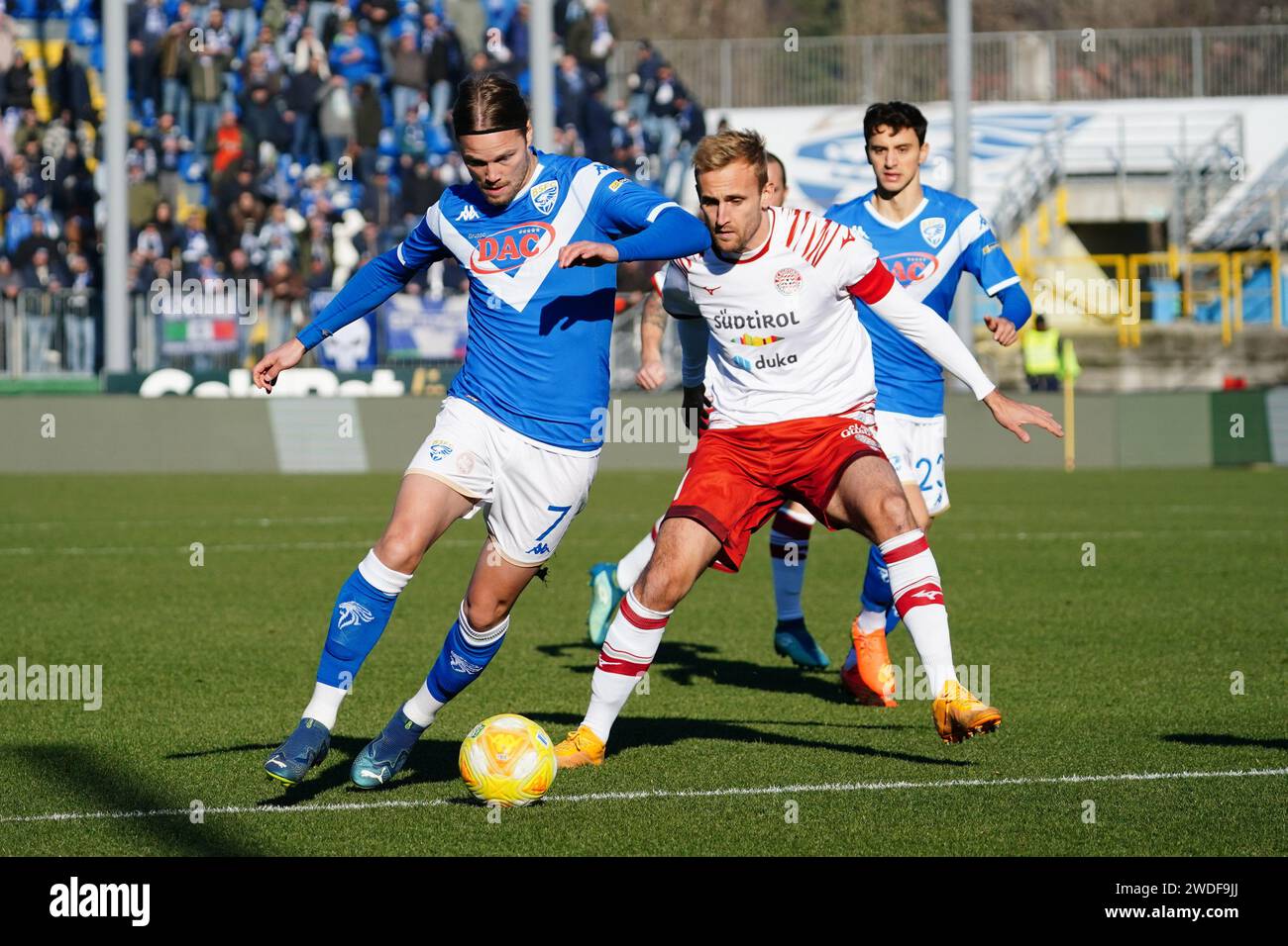 Brescia, Italy. 20th Jan, 2024. Birkir Bjarnason (Brescia Calcio) and ...
