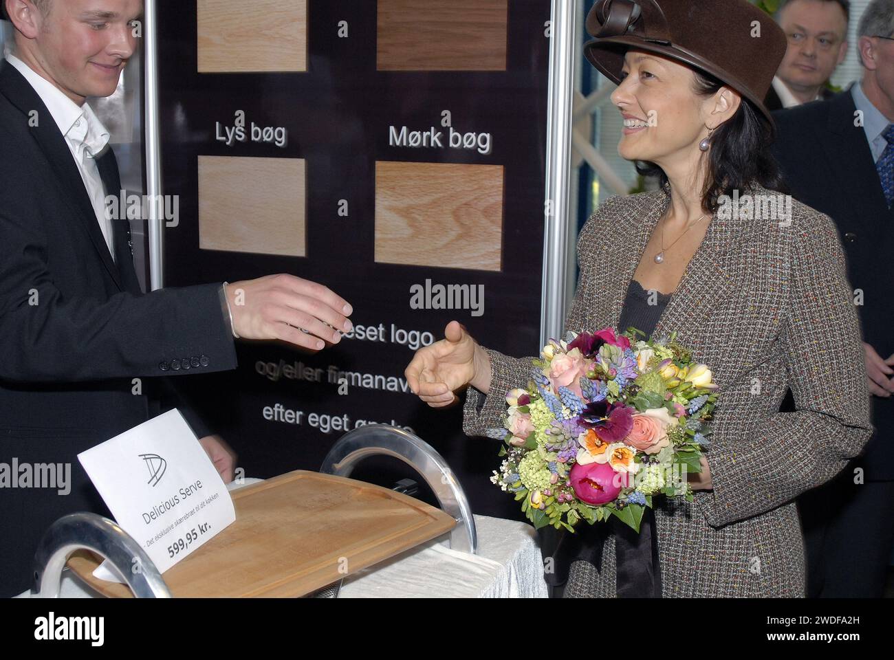 Princess Alexandra of Denmark arrives and talks Journior Achievement ...