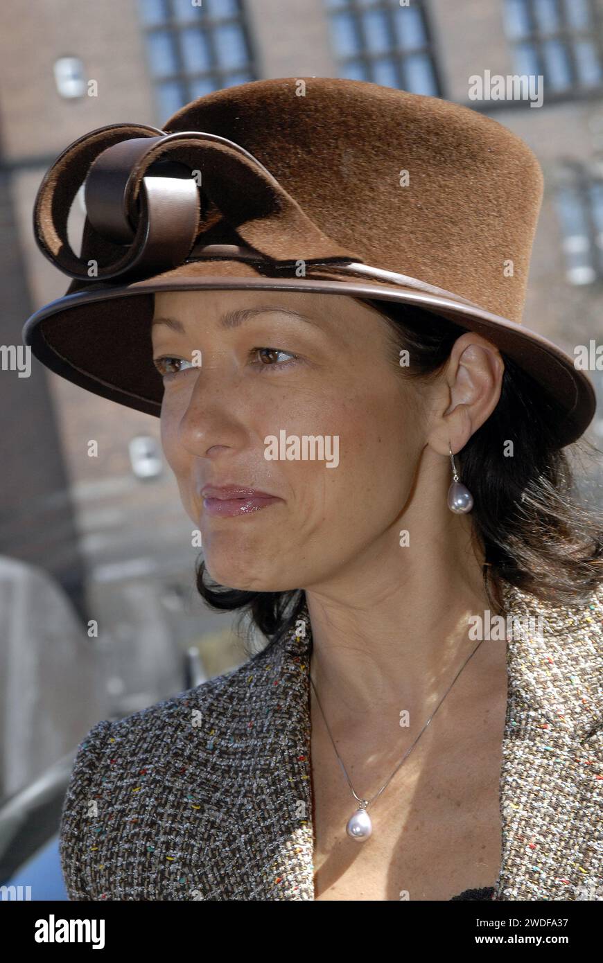 Princess Alexandra of Denmark arrives and talks Journior Achievement ...