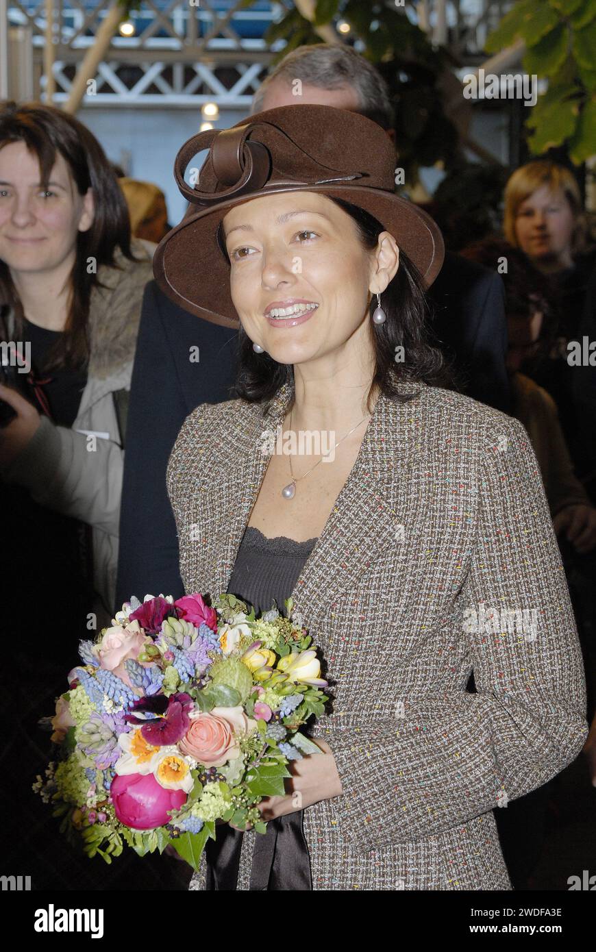 Princess Alexandra of Denmark arrives and talks Journior Achievement ...
