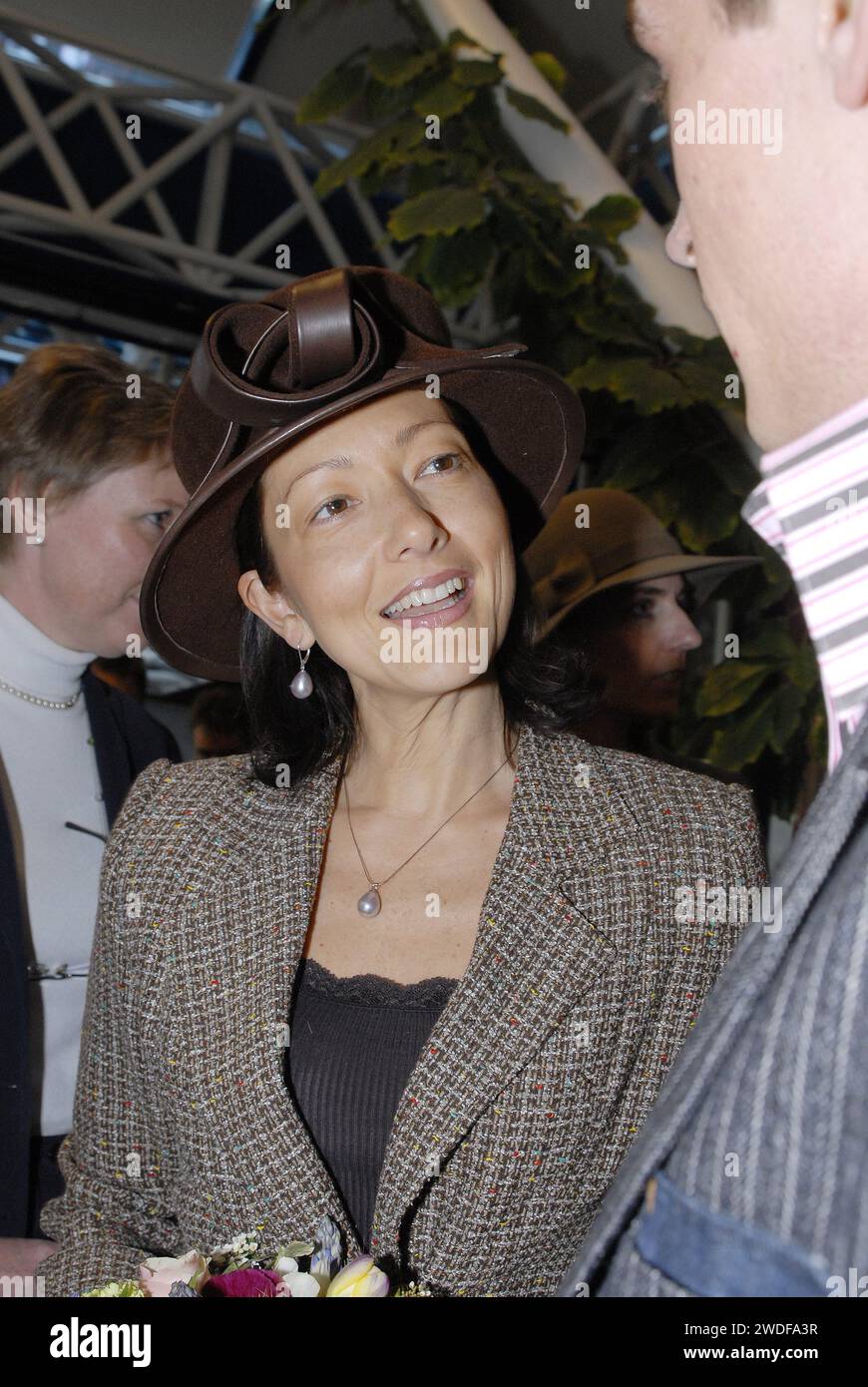 Princess Alexandra of Denmark arrives and talks Journior Achievement ...