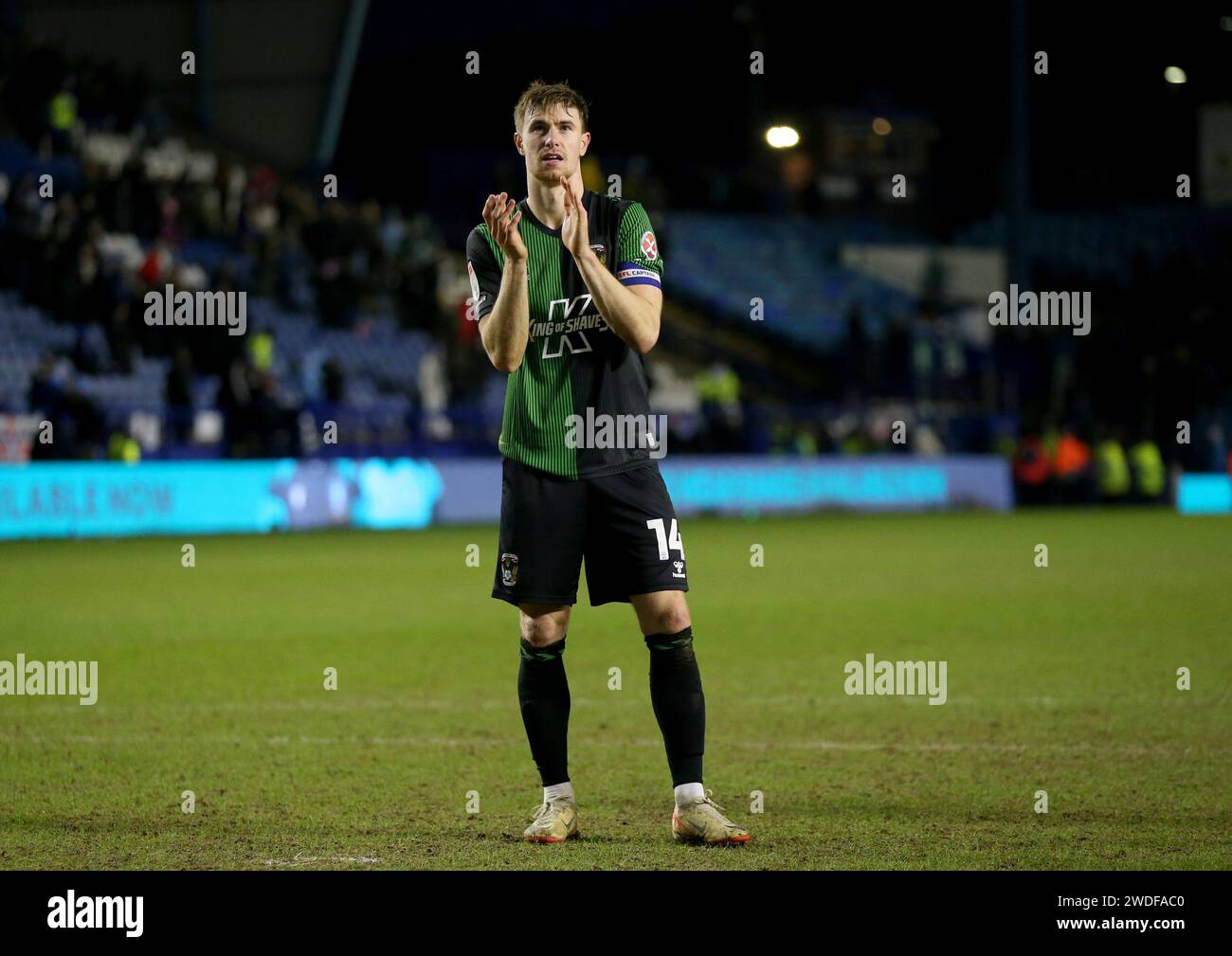 Coventry City's Ben Sheaf applauds the fans after the Sky Bet ...
