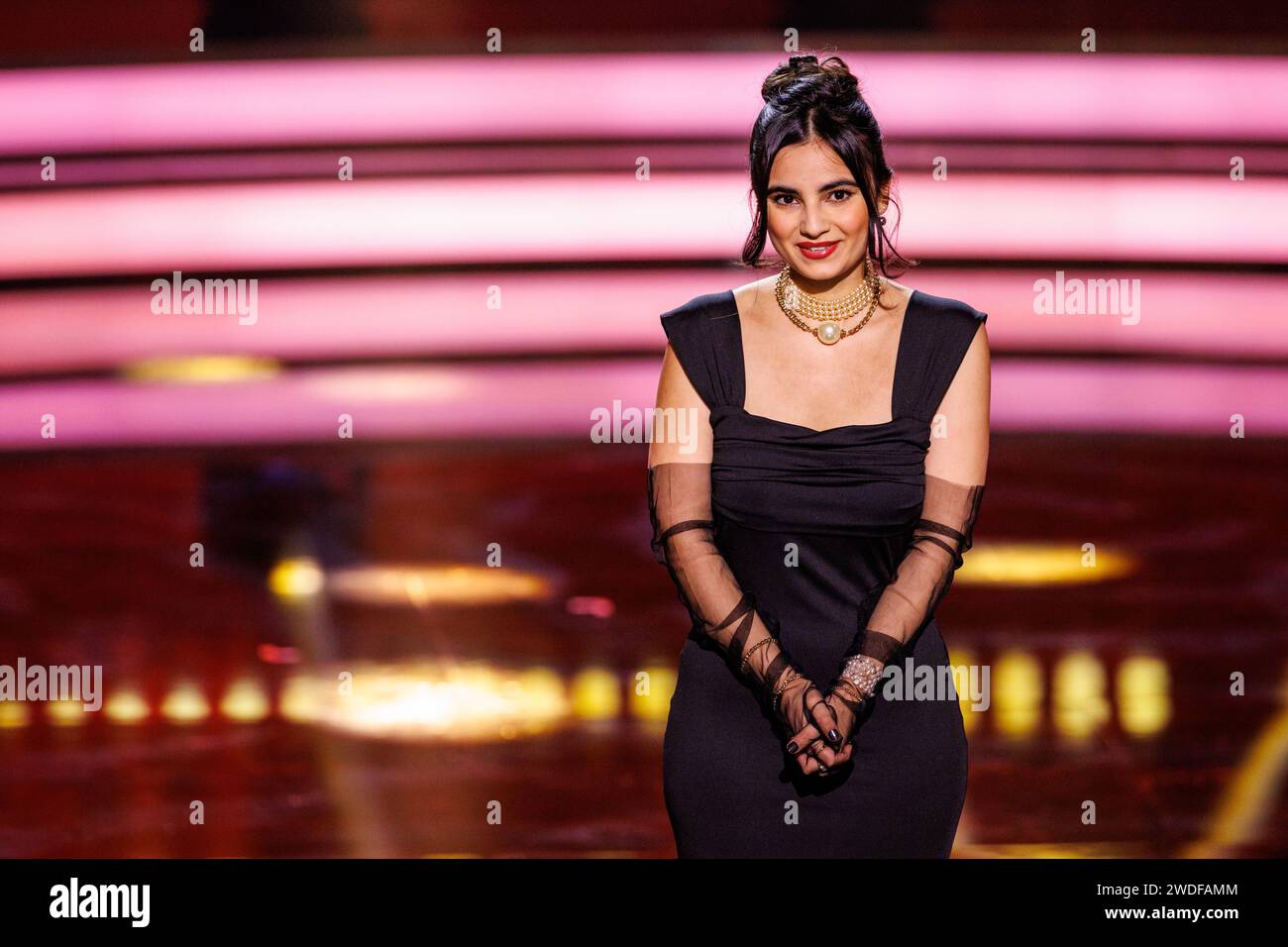 Munich, Germany. 19th Jan, 2024. Bayan Layla, Syrian actress, thanks ...