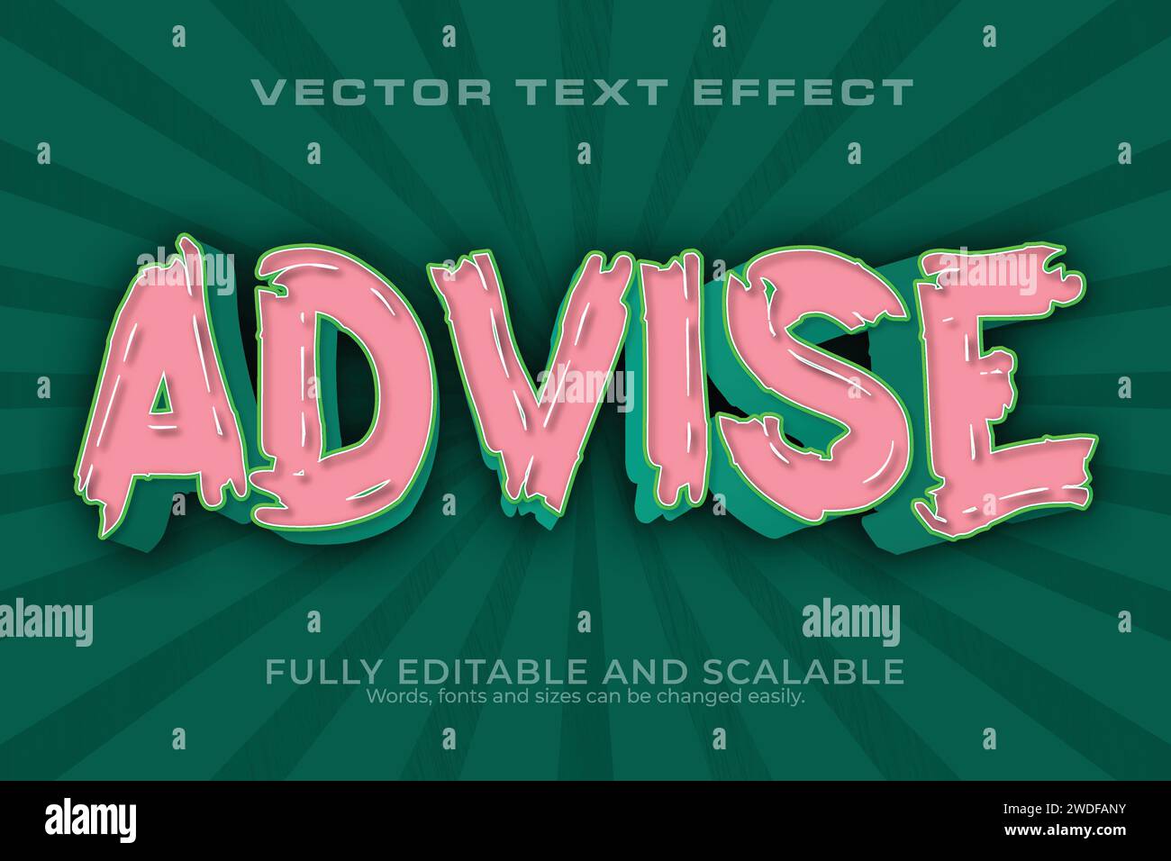 Advise 3D Text Effect 100 Editable EPS File Word And Font Can be ...