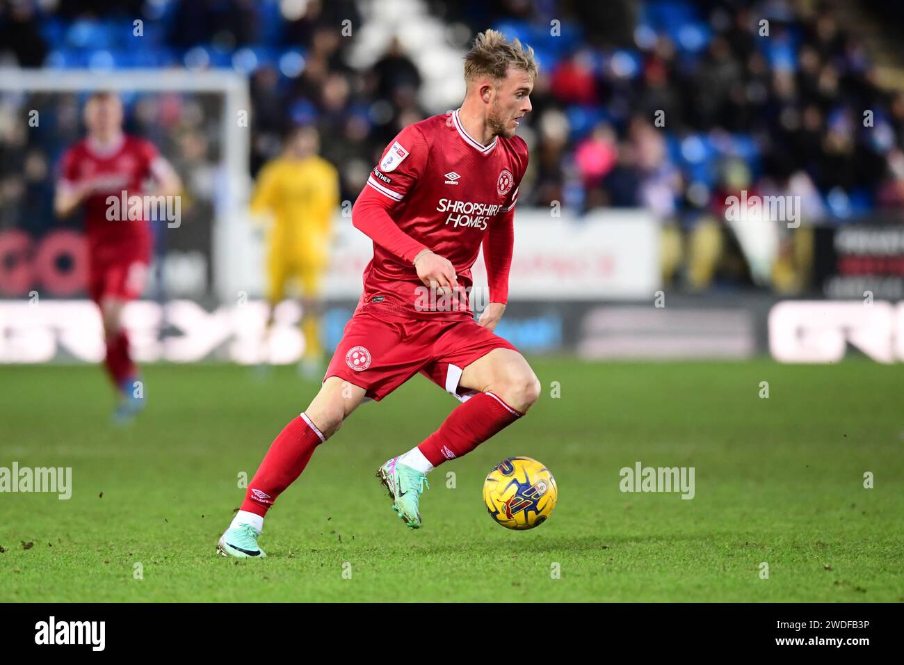 Peterborough on Saturday 20th January 2024. Taylor Perry (14 Shrewsbury ...