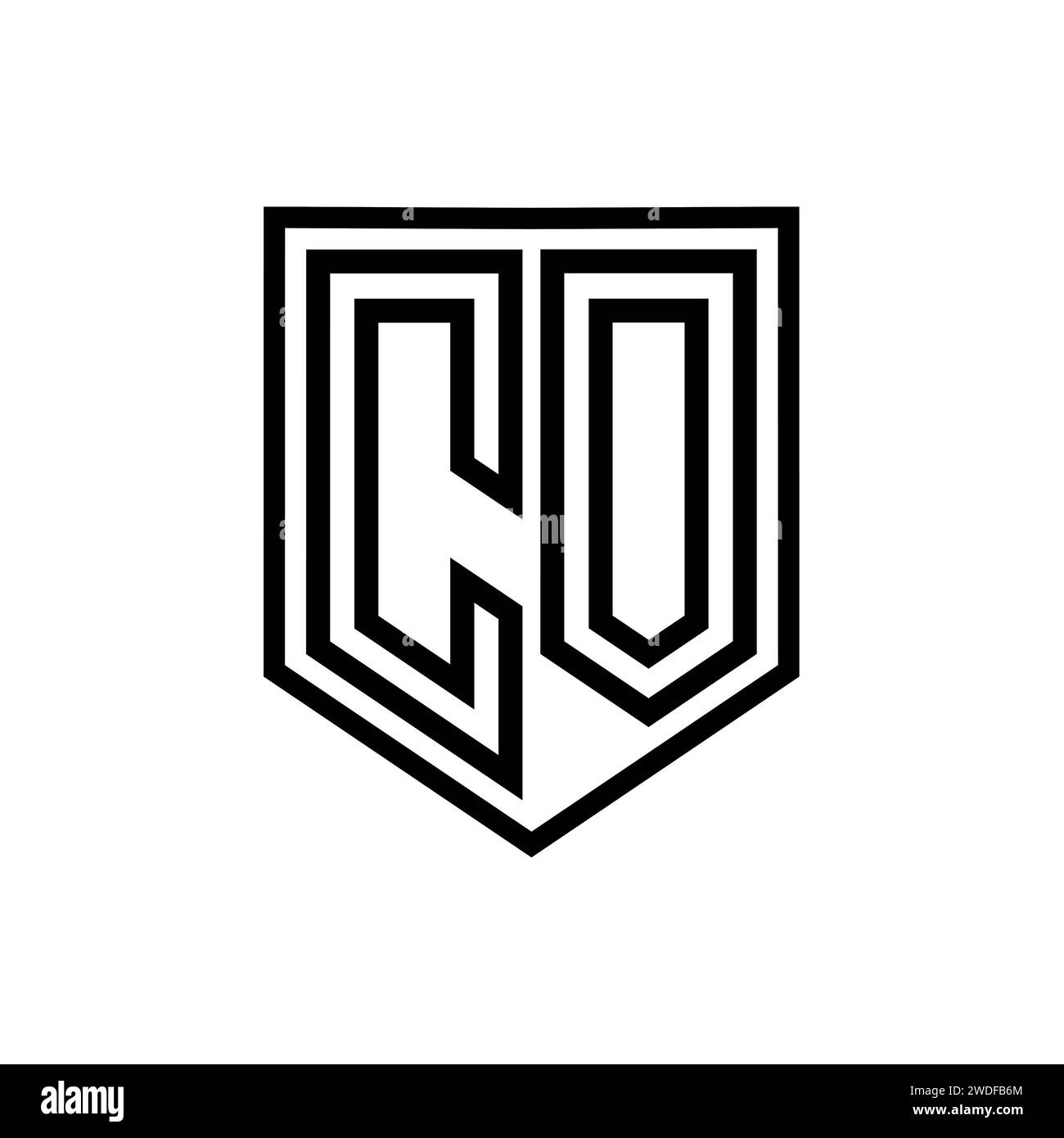 Co monogram Black and White Stock Photos & Images - Alamy